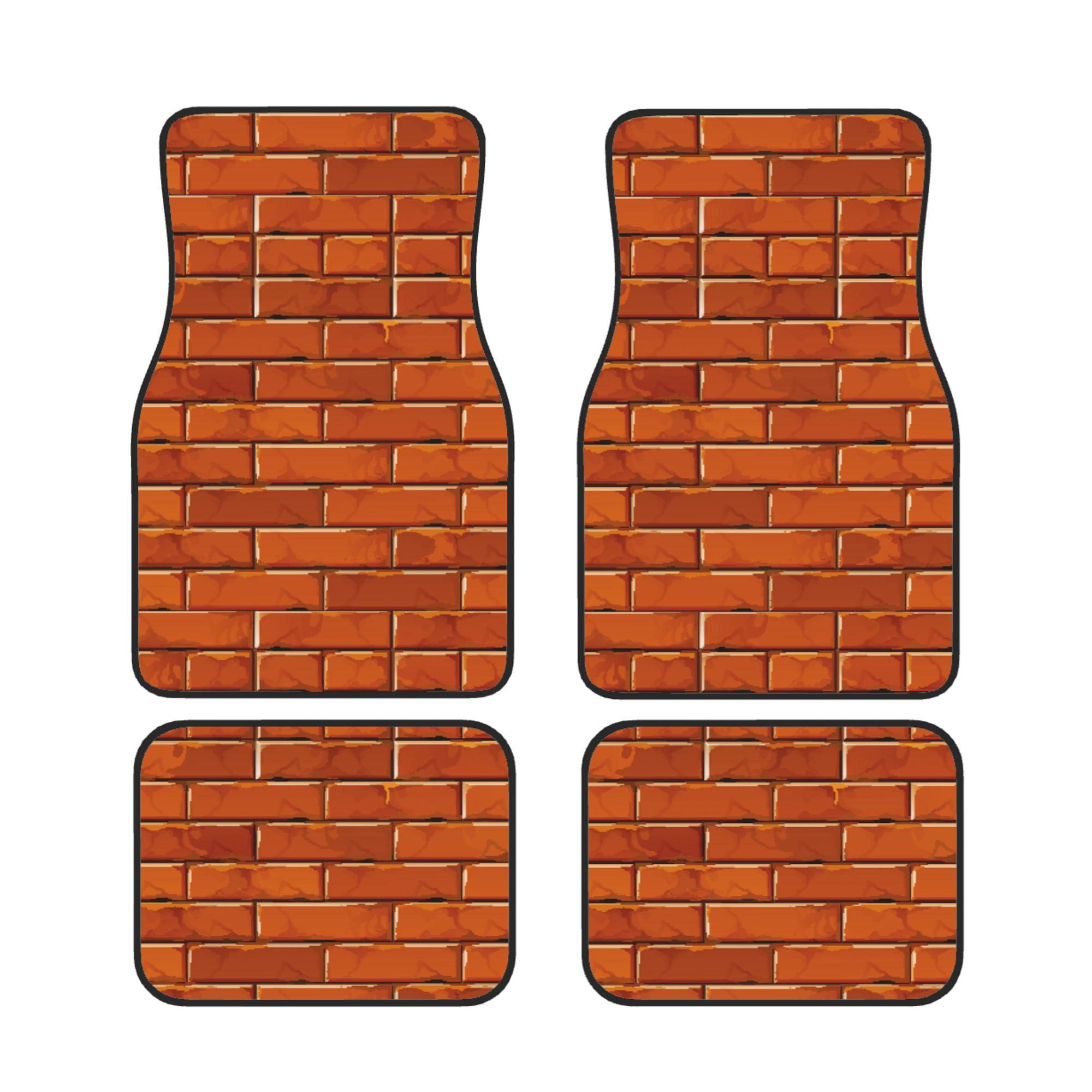 Retro Brick Wall Pattern Background Universal Fit Carpet Floor Mats For ...