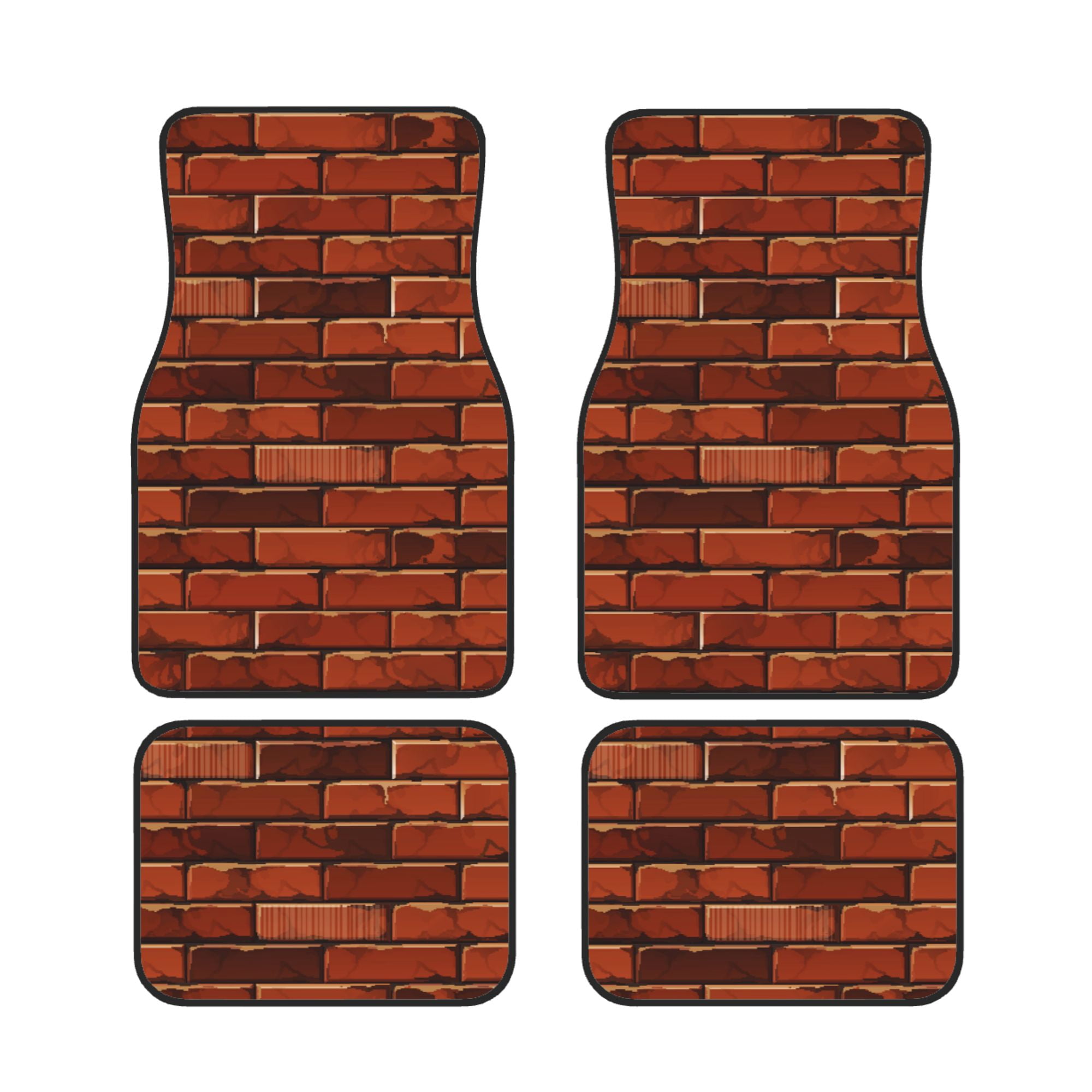 Retro Brick Wall Pattern Background Universal Fit Carpet Floor Mats For ...