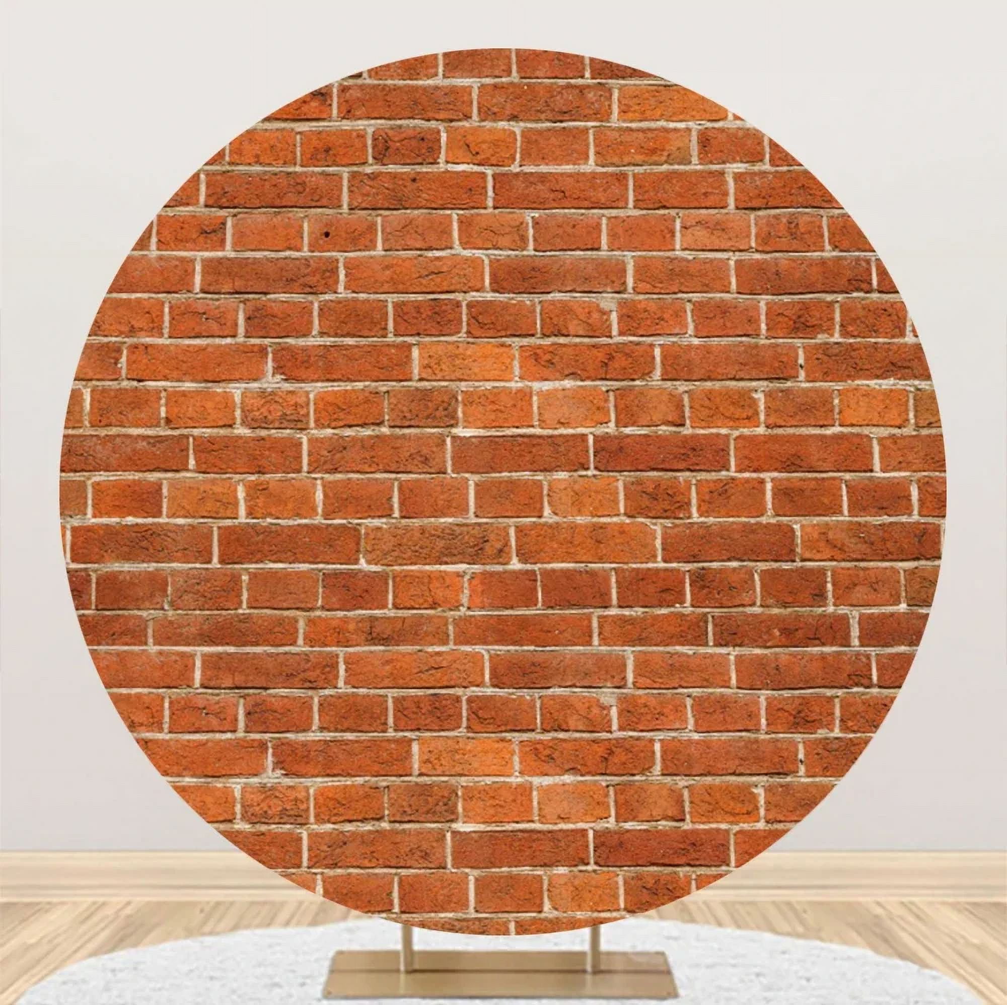 Retro Brick Wall Round Backdrop Cover Wedding Baby Shower Birthday ...
