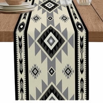 Retro Turquoise Ethnic Textile Texture Table Runner-70 Inch Long ...