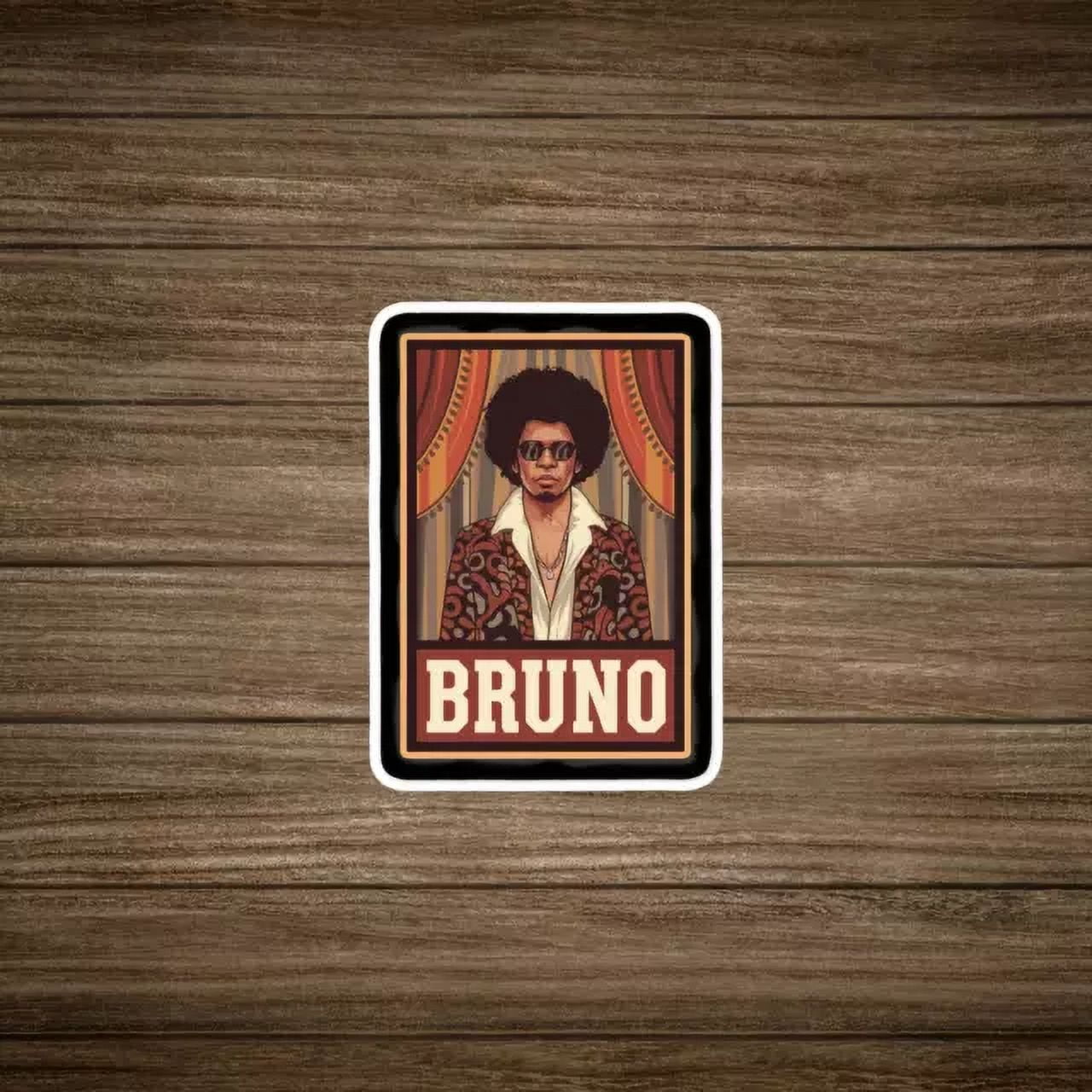 Retro Bruno Mars Sticker Sticker - Soul Funk Pop Music Wall Decorphone ...