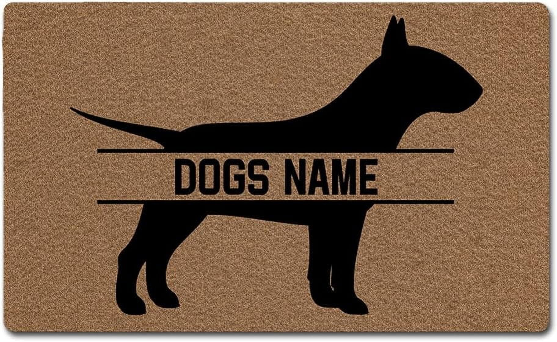 Retro Bull Terrier Funny Dog Doormat Non-Slip Absorbent Resist Dirt ...