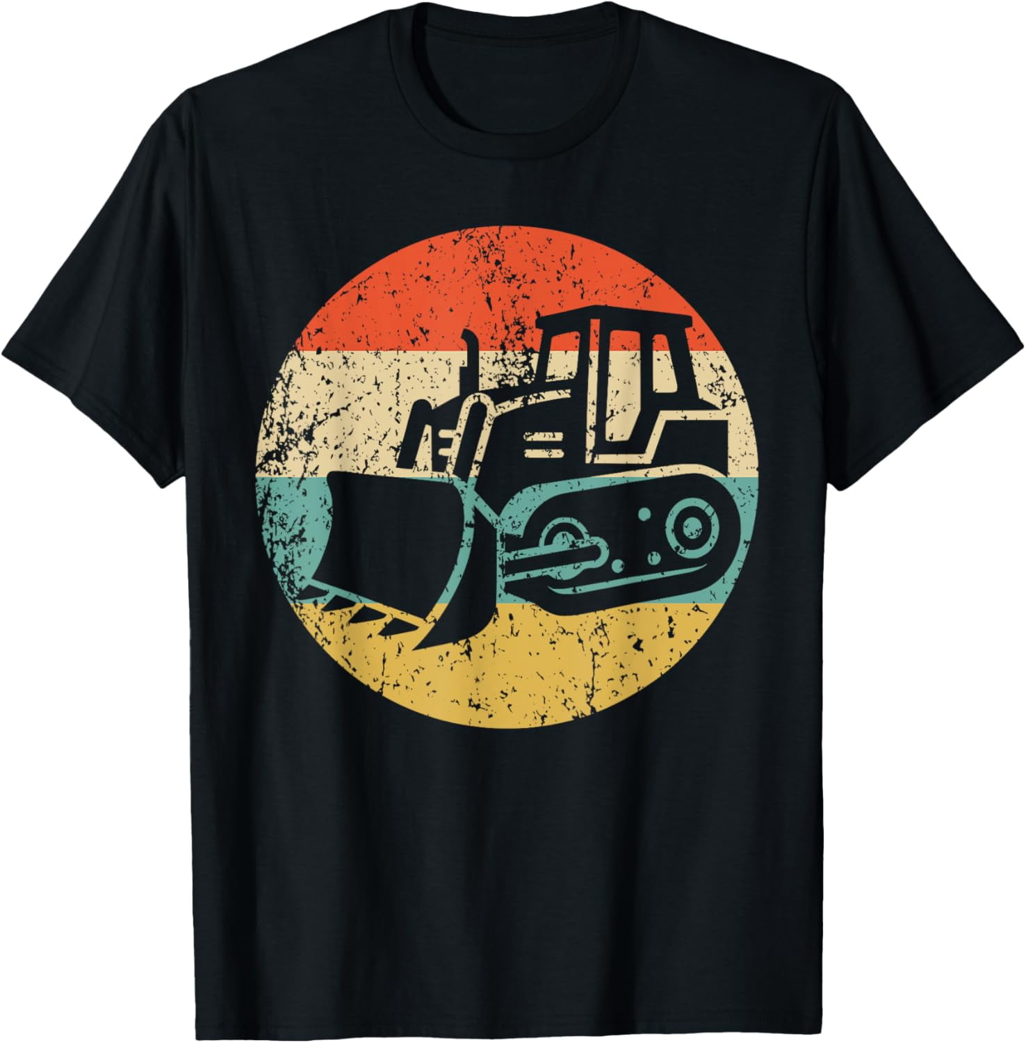 Retro Bulldozer Vintage Style Heavy Machinery Construction T-Shirt men ...
