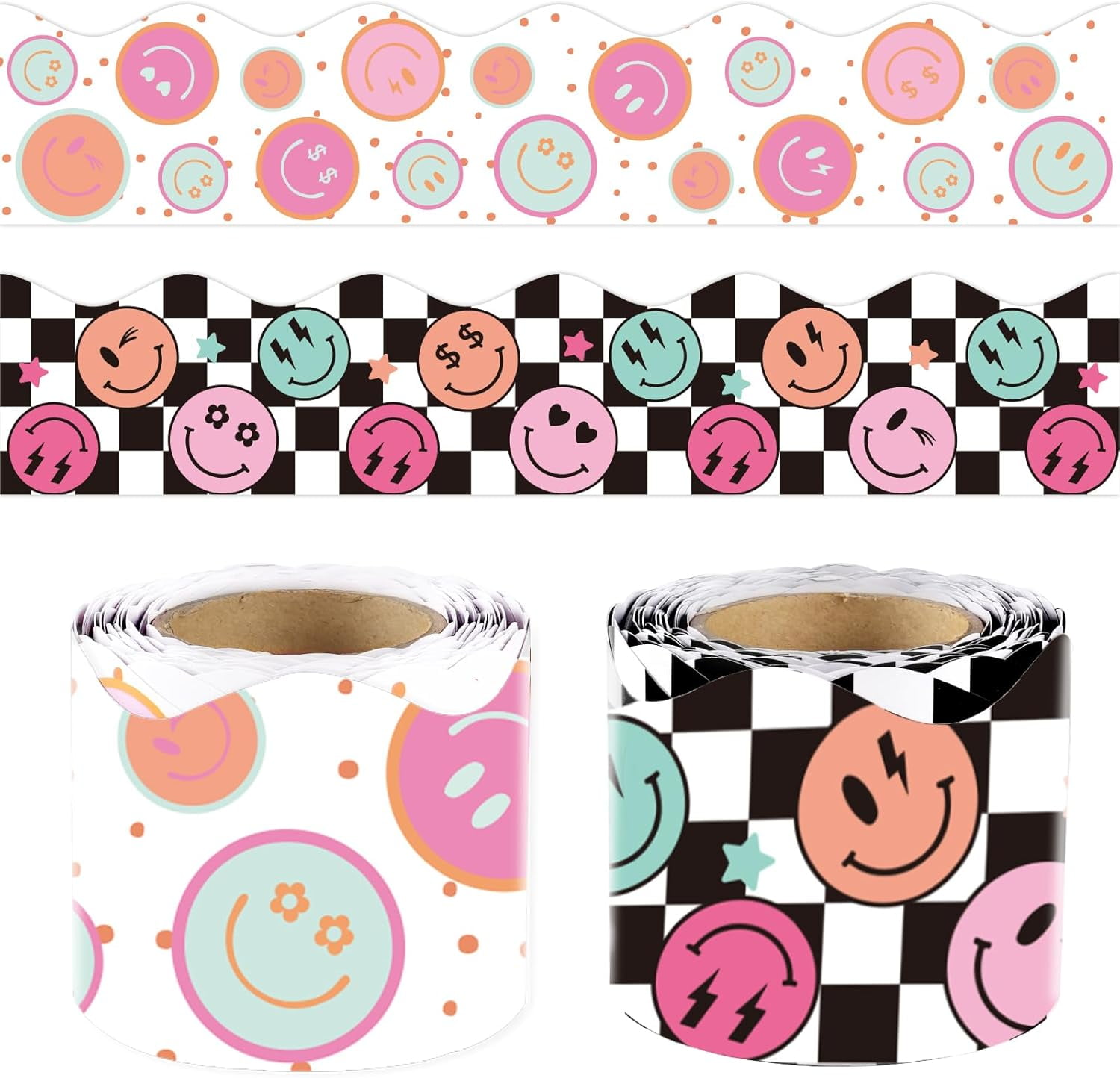 Retro Bulletin Board Borders, Groovy Back to School Decorations, 72ft ...