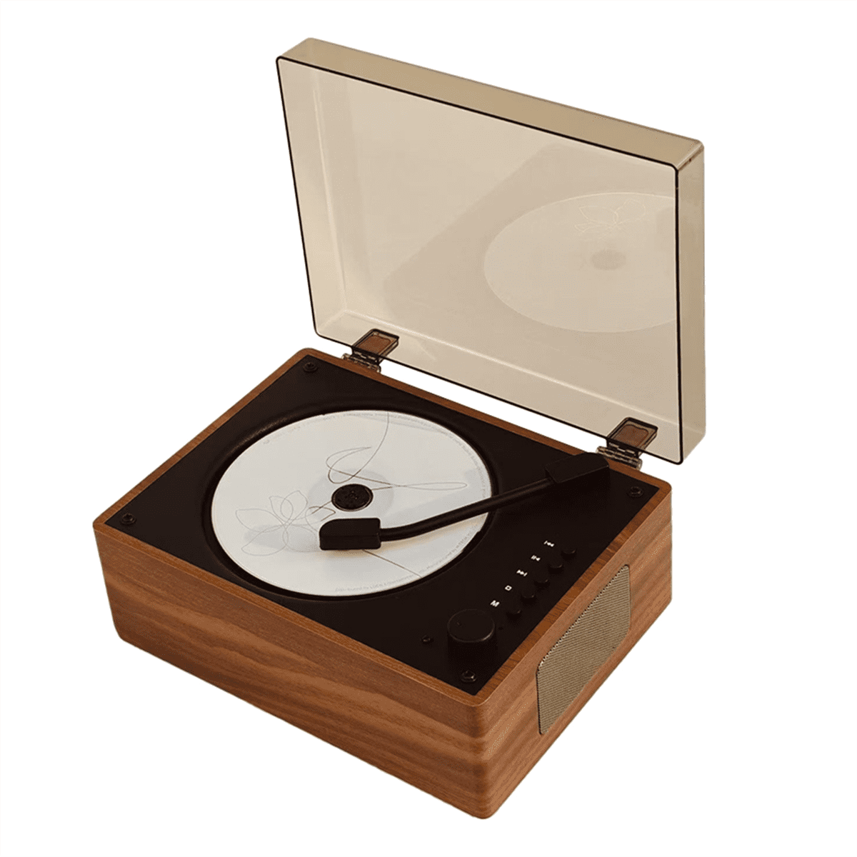 Retro CD Player Rechargeable Support BT USB 3.5mm AUX Portable ...