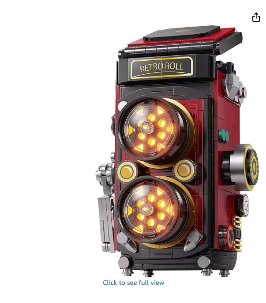 Retro Camera Building Blocks Sets with Lights, DIY Camera Building Toys ...