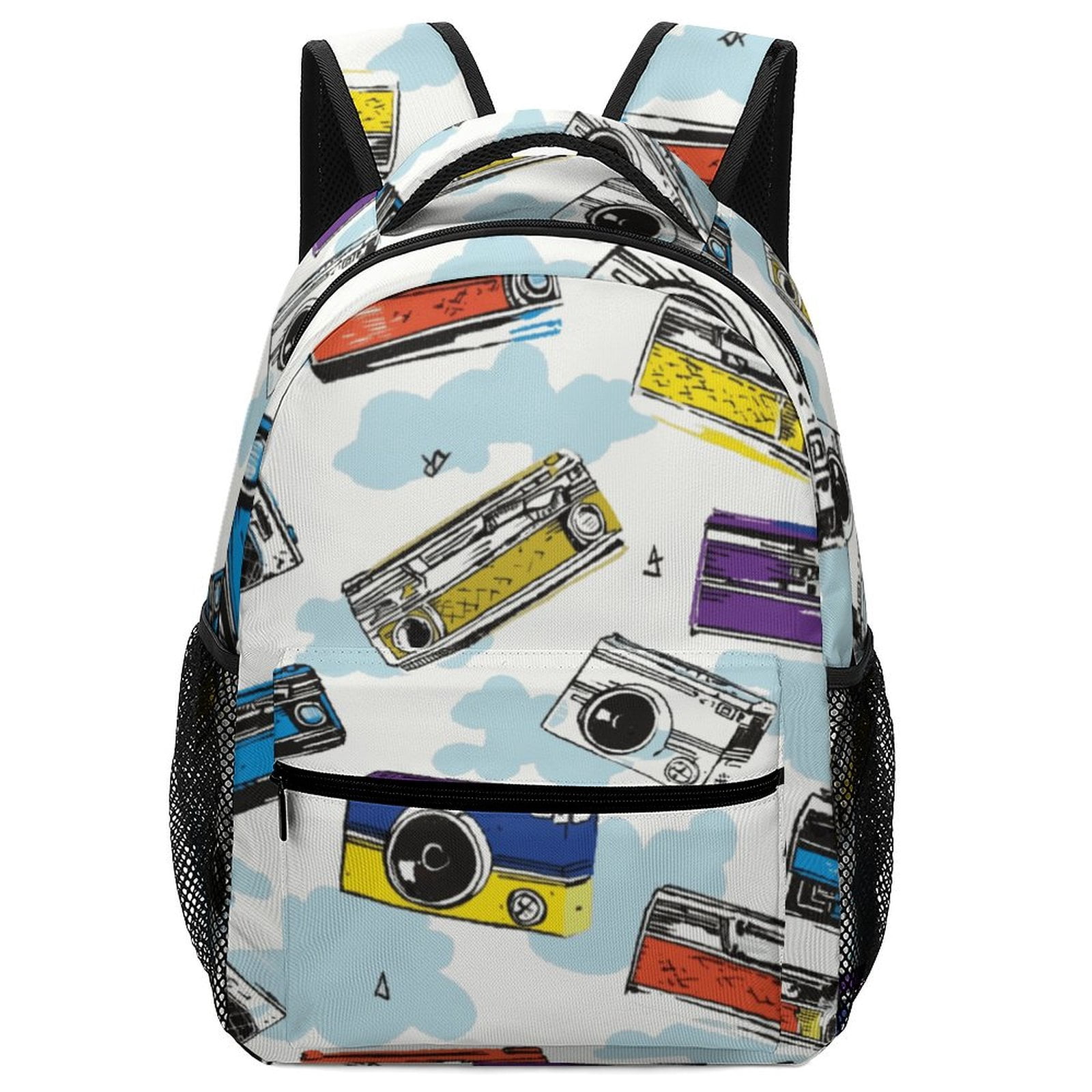 Retro CameraLightweight Water Resistant Backpacks For Teen Girls Boys ...