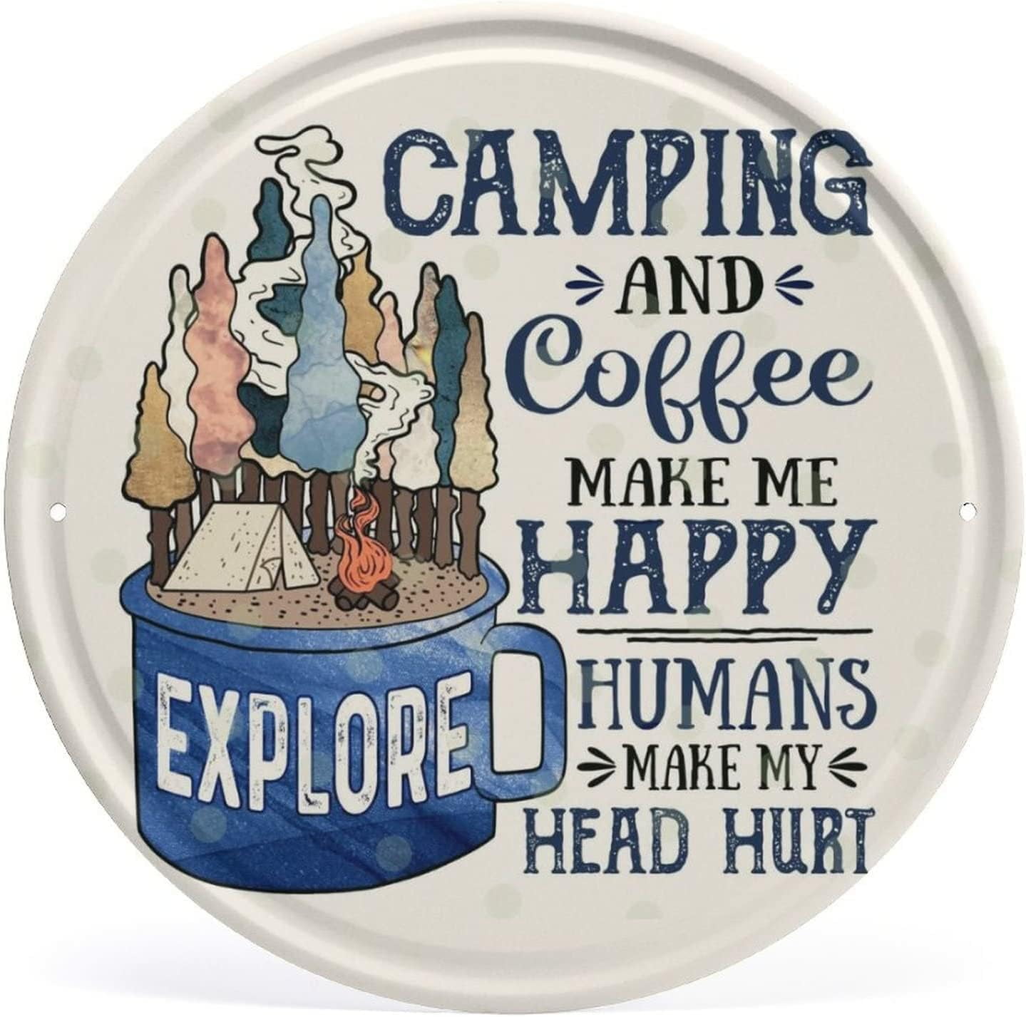 Retro Camping and Coffee Camping Life Camping Coffee Tin Signs Camping ...