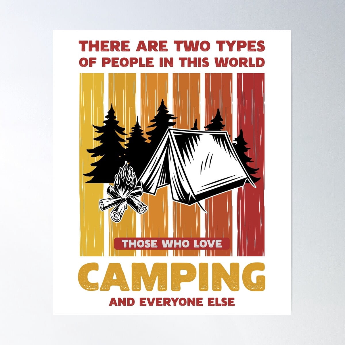 Retro Camping Two Types Of People Poster Wall Art, Modern Wall Decor ...