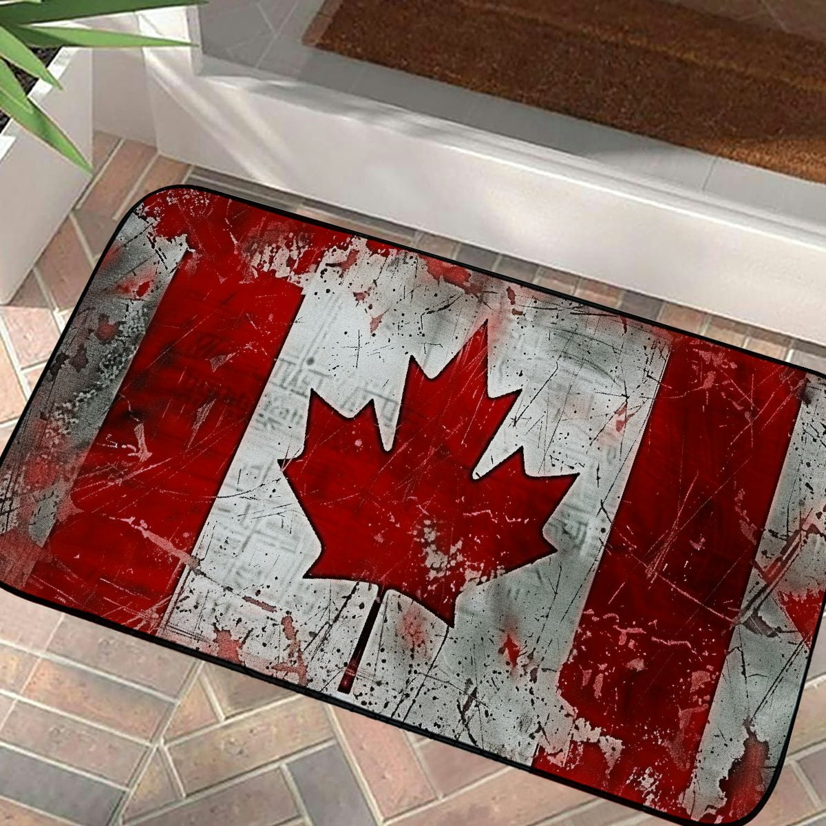 Retro Canada Flag Entry Welcome , , , Mud Shoes, Footer, Decorative ...