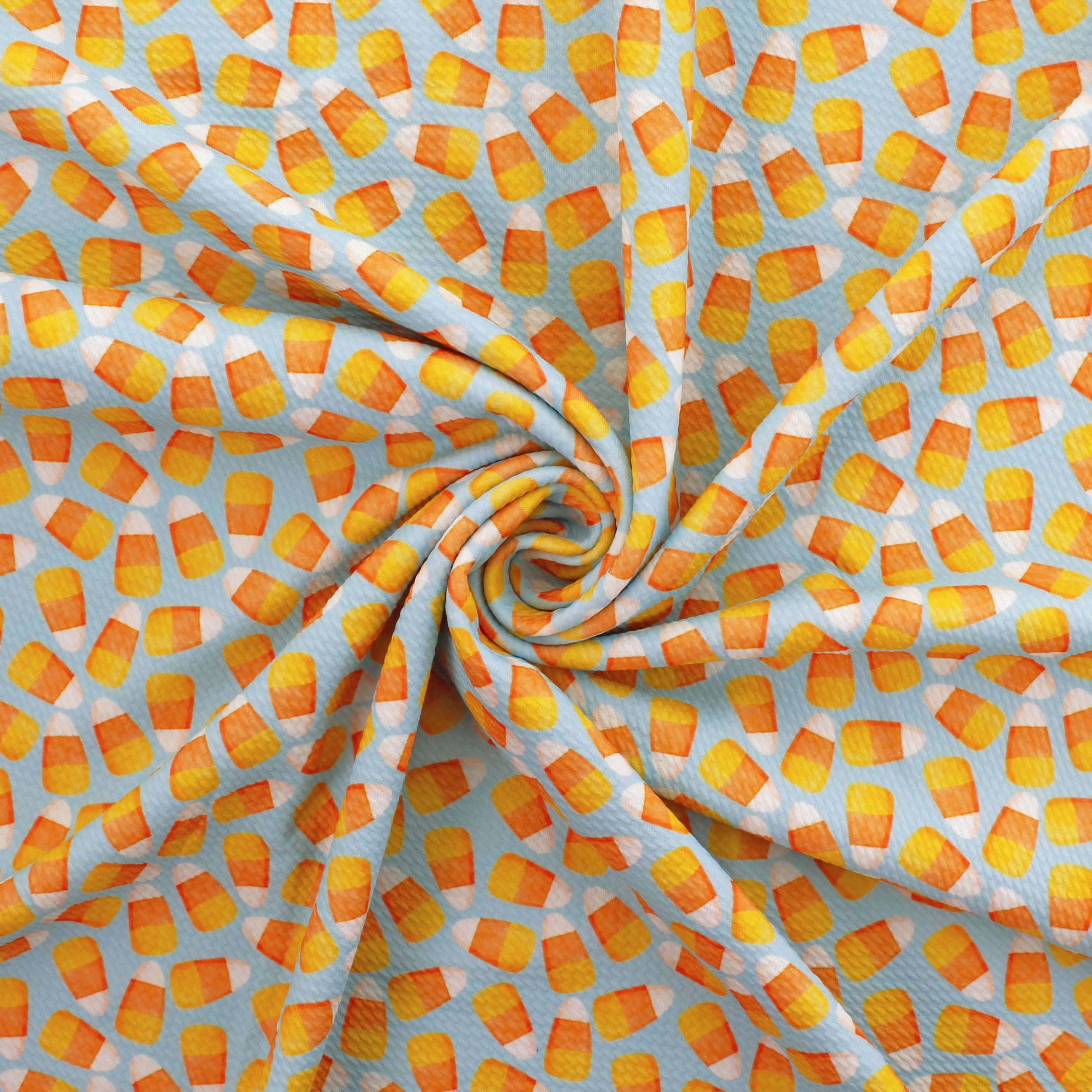 Retro Candy Corn Mineral Blue Bullet Fabric 6" Strip - Walmart.com