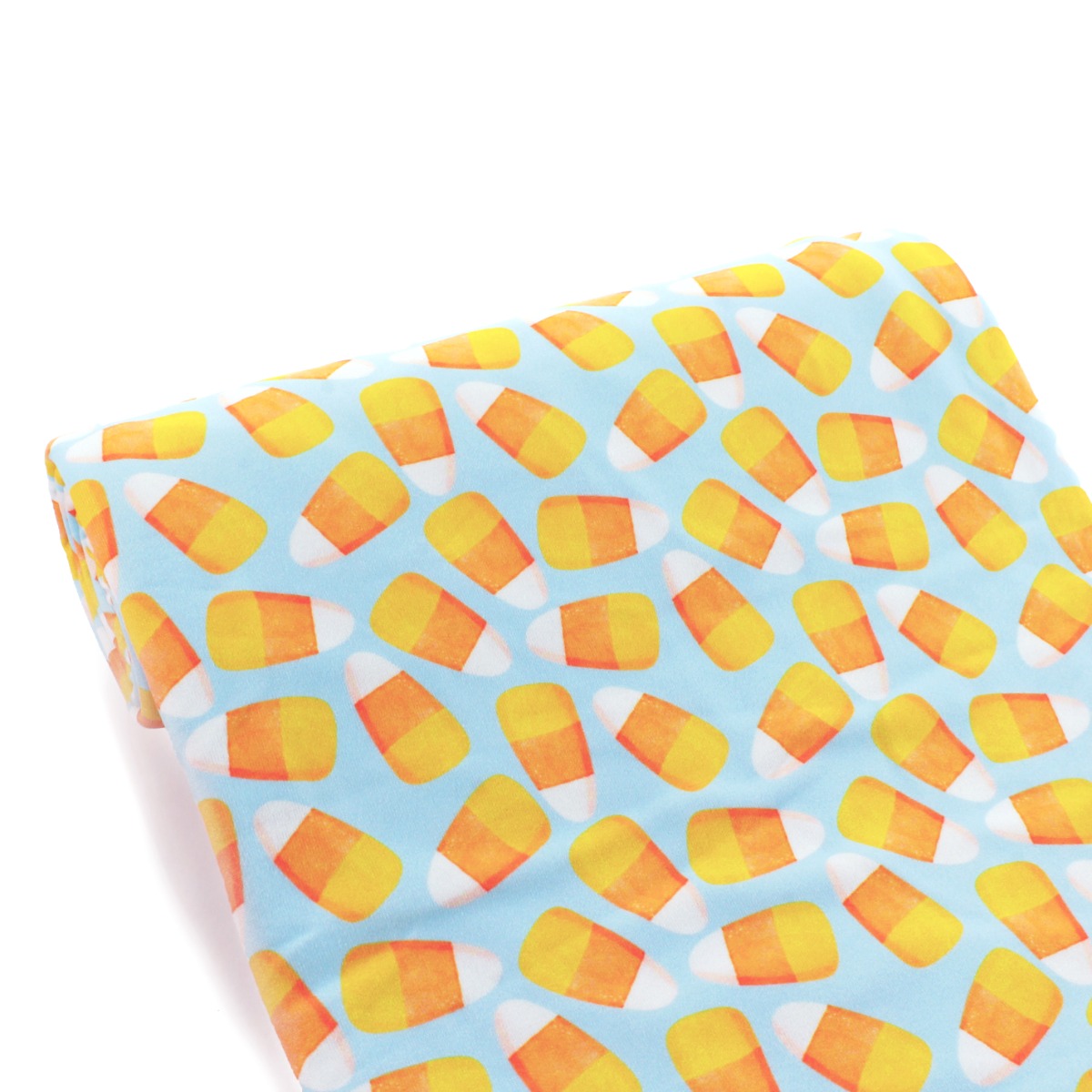 Retro Candy Corn Mineral Blue DBP Fabric - Double Brushed Polyester 4 ...