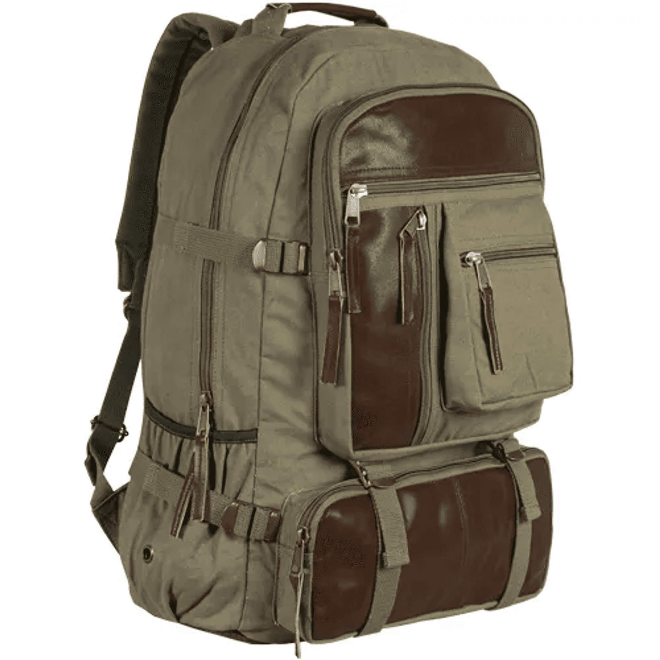 Retro Cantabrian Excursion Rucksack - Olive Drab [ 20 1/2" x 14" x 7 ...