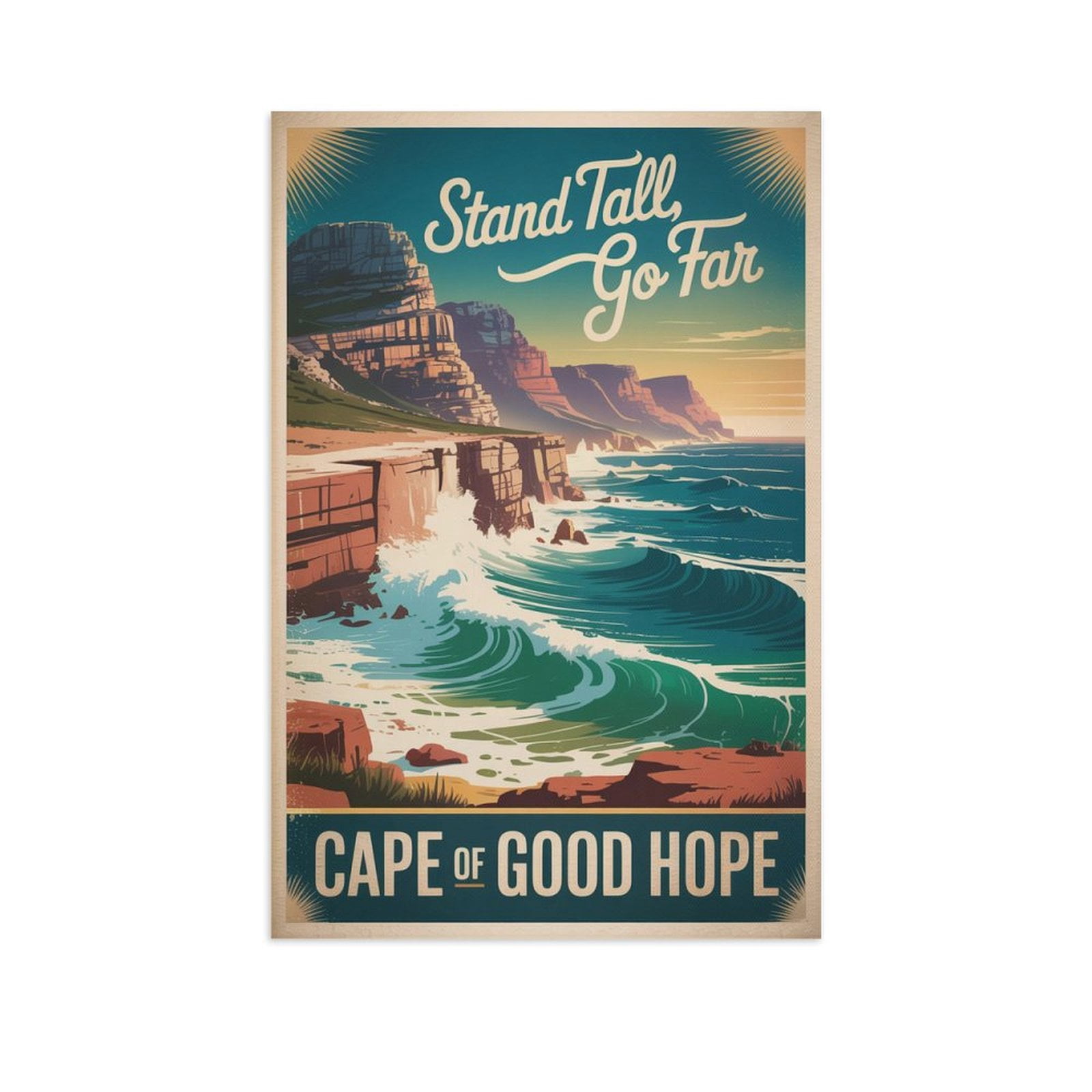 Retro Cape of Good Hope Motivational Poster Inspirational Vintage ...