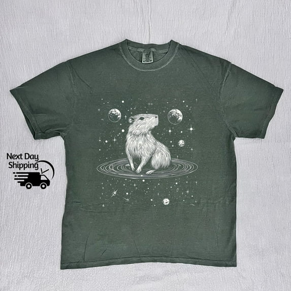 Retro Capybara In Space 90s Graphic Shirt, Capybara T-Shirt, Retro ...