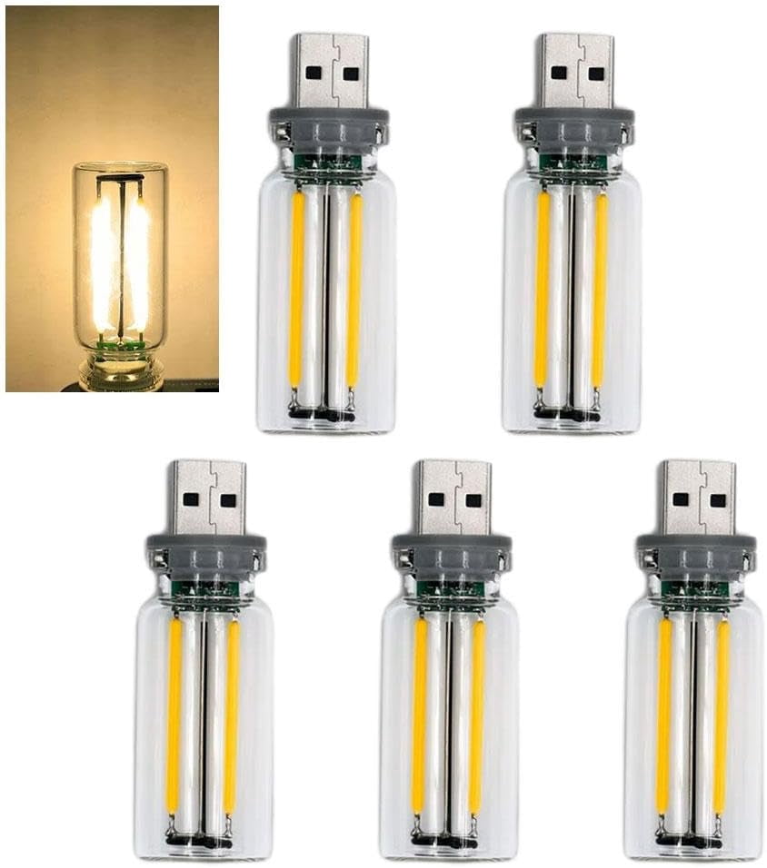 Retro Car Lamps,USB LED Car Interior Atmosphere Lights,Plug-in USB ...