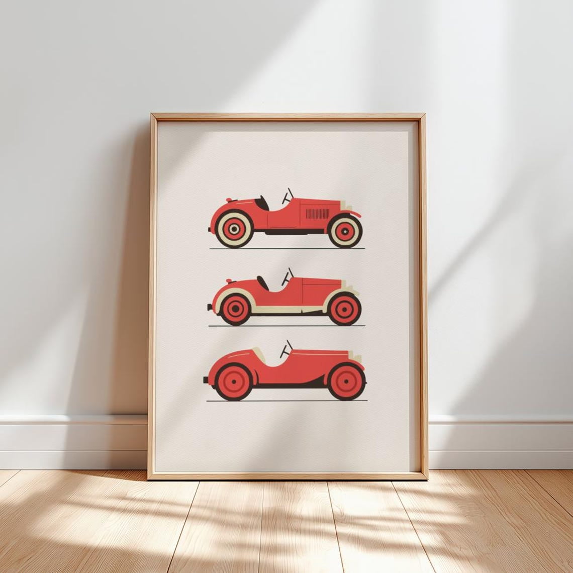 Retro Car Poster, Classic Auto Posters, Boys Room Wall Art, Unframed ...