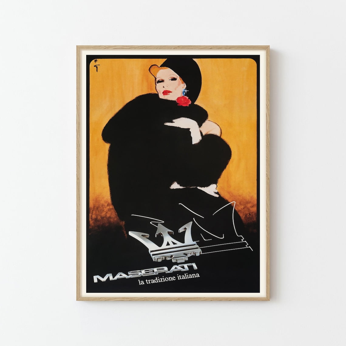 Retro Car Vintage Advertising Poster Art Print René Gruau Artwork ...