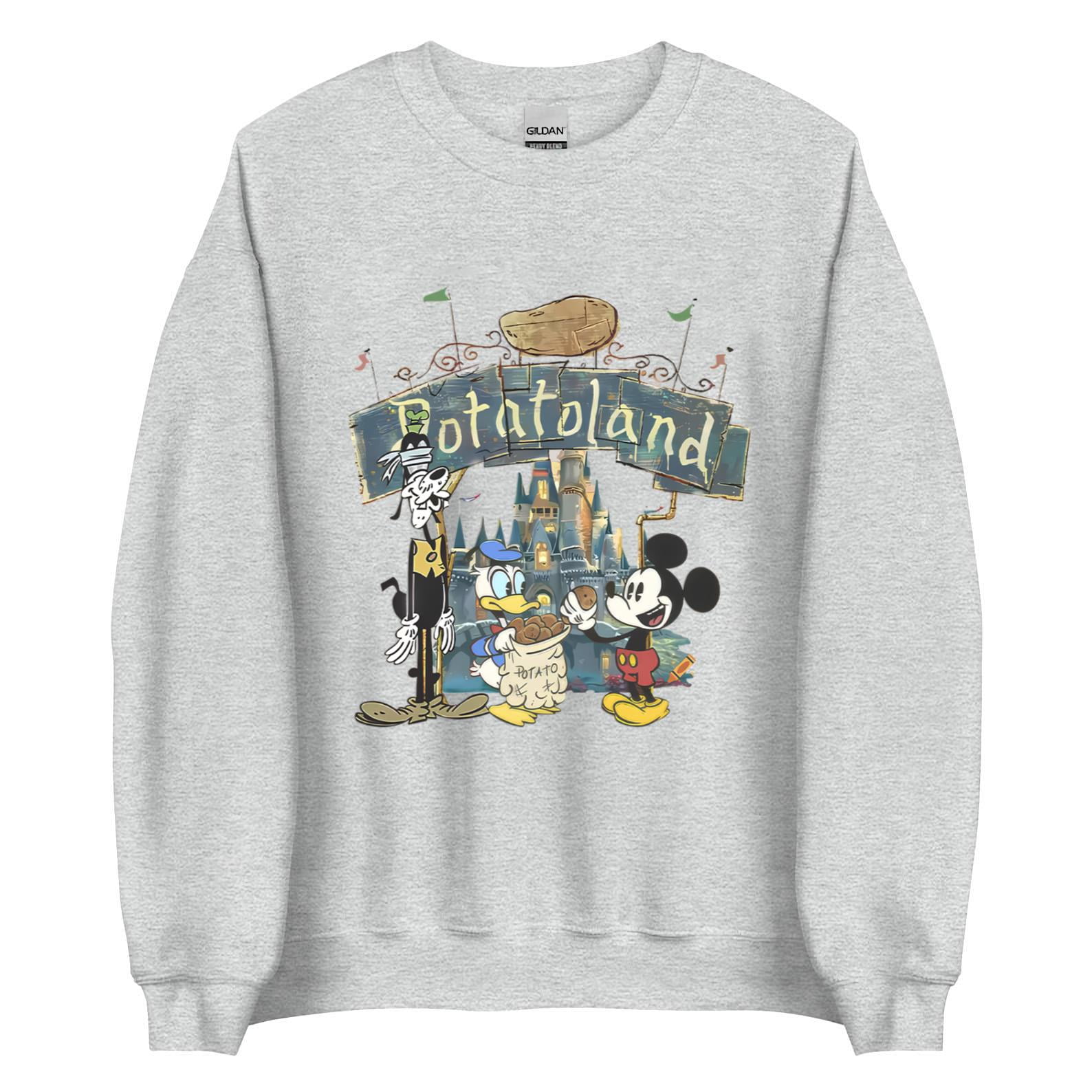 Retro Cartoon Characters Welcome To Potatoland Premium Cotton Shirt ...