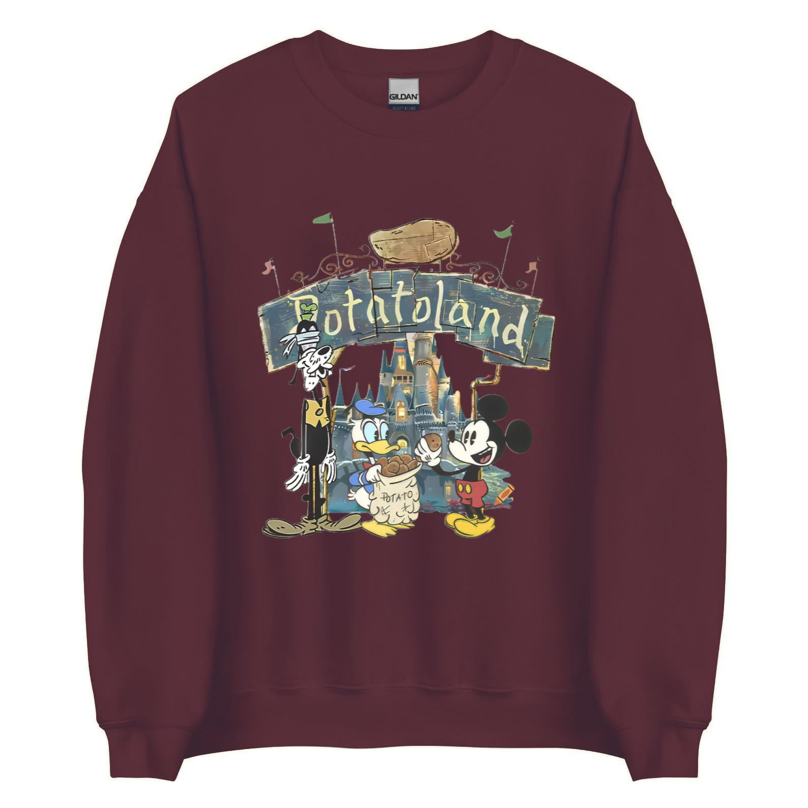 Retro Cartoon Characters Welcome To Potatoland Premium Cotton Shirt ...