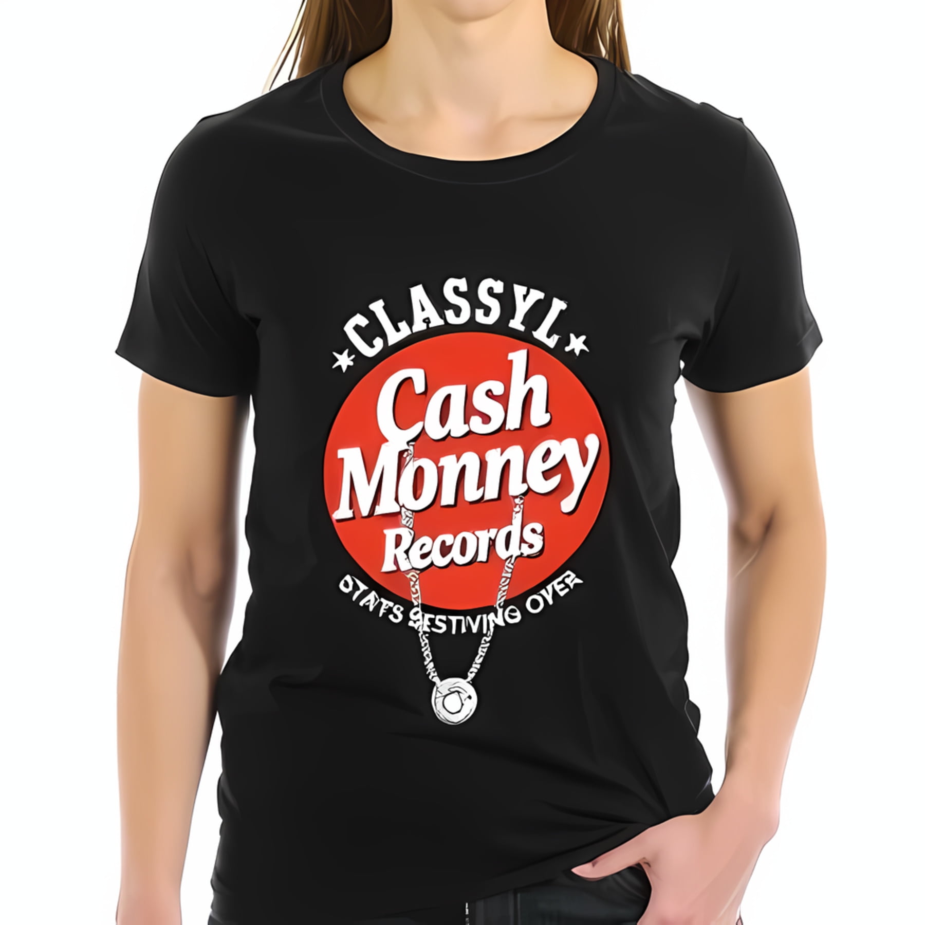 Retro Cash Money Records Cotton Short Sleeve T-Shirt with Vintage ...
