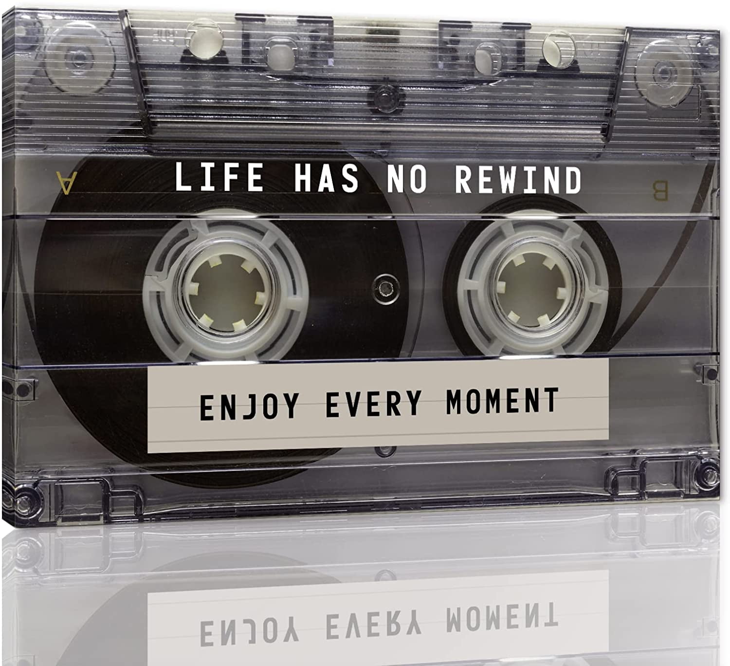 Retro Cassette Tape Canvas Wall Art - Office Motivational Wall Decor ...