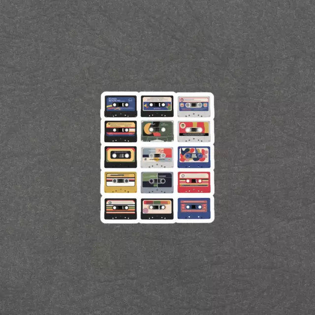 Retro Cassette Tape Stickers, Vintage Mixtape Labels For Music ...