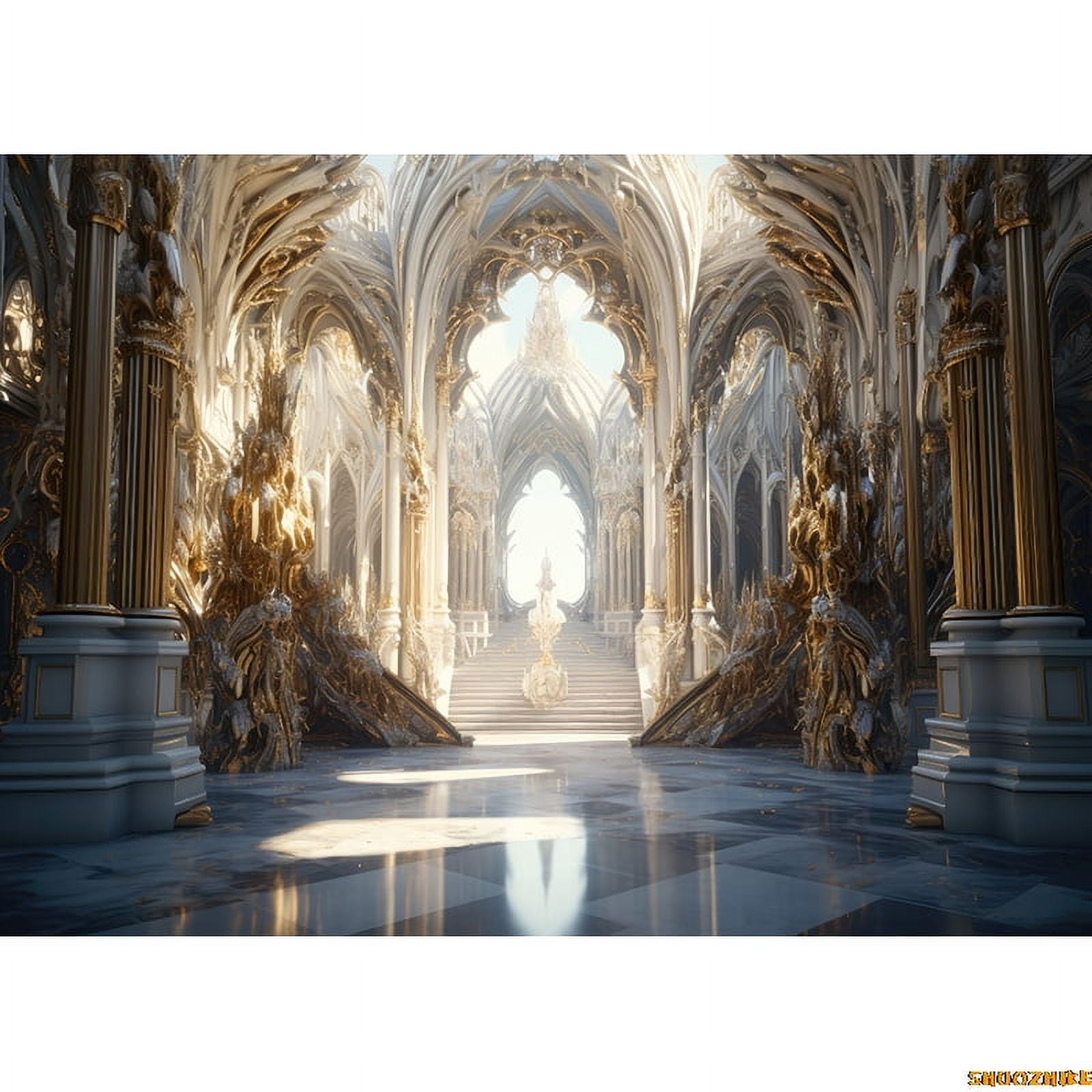 Retro Castle Theme Photography Backdrops Props Vintage Theater Opera ...