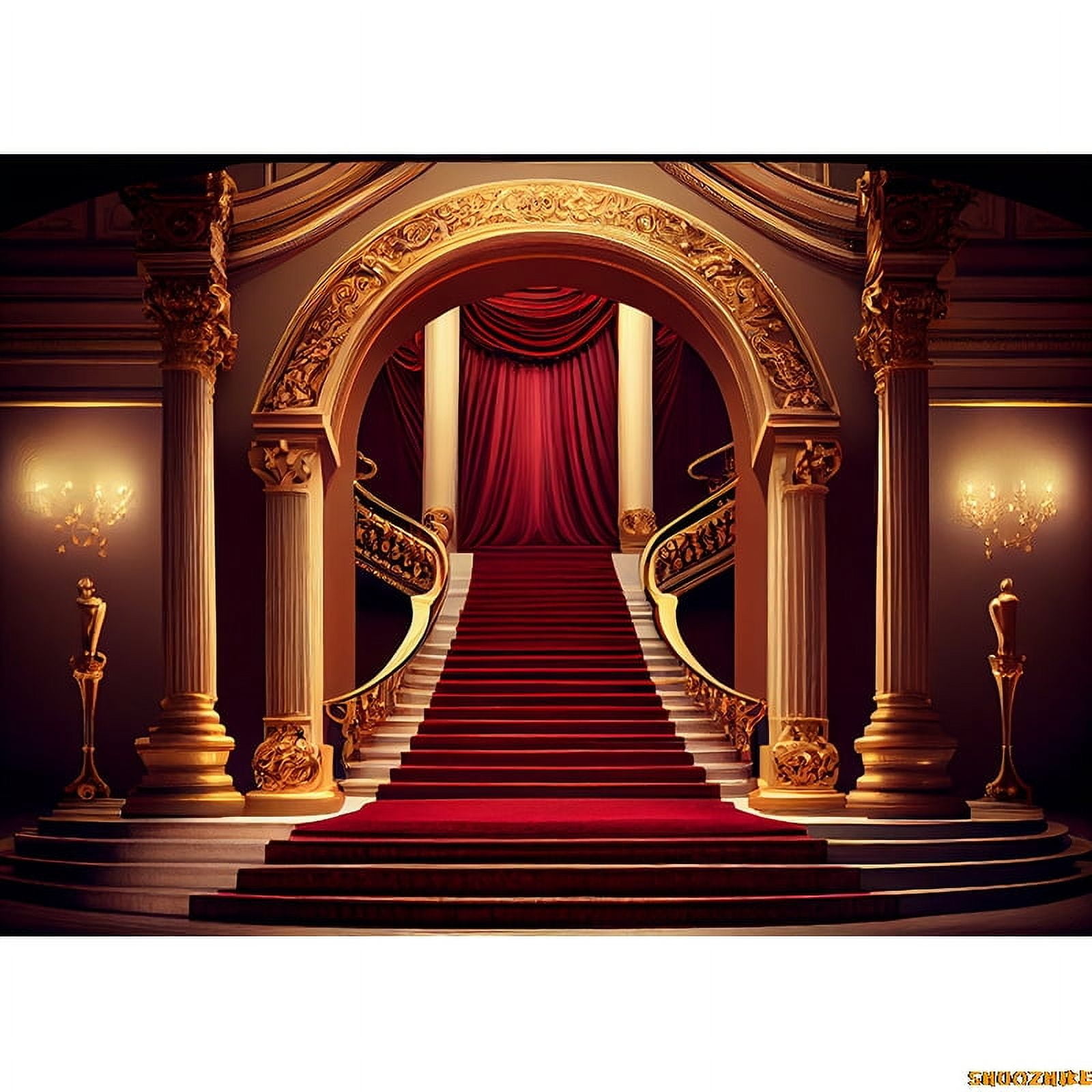 Retro Castle Theme Photography Backdrops Props Vintage Theater Opera ...
