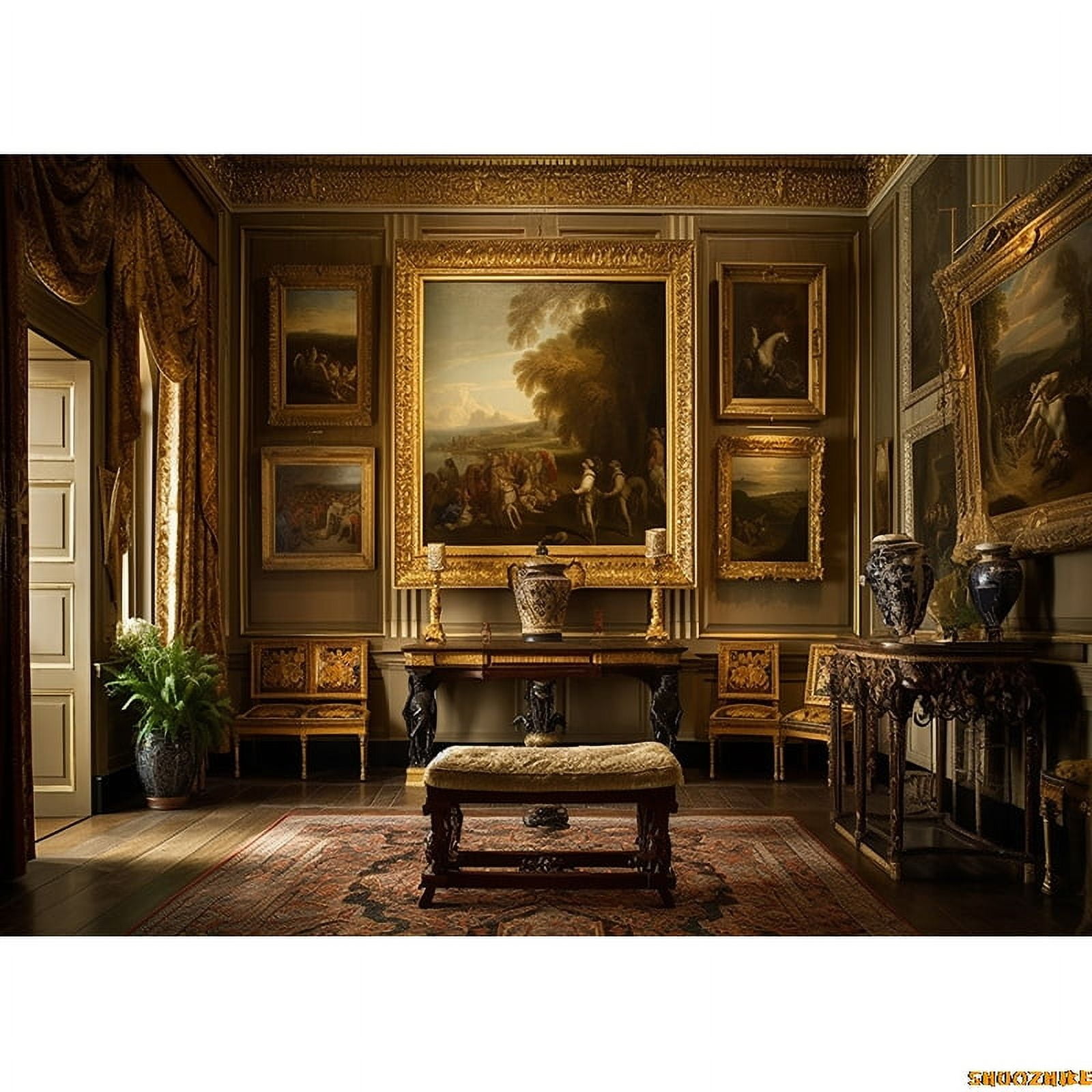 Retro Castle Theme Photography Backdrops Props Vintage Theater Opera ...