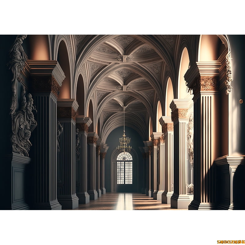 Retro Castle Theme Photography Backdrops Props Vintage Theater Opera ...