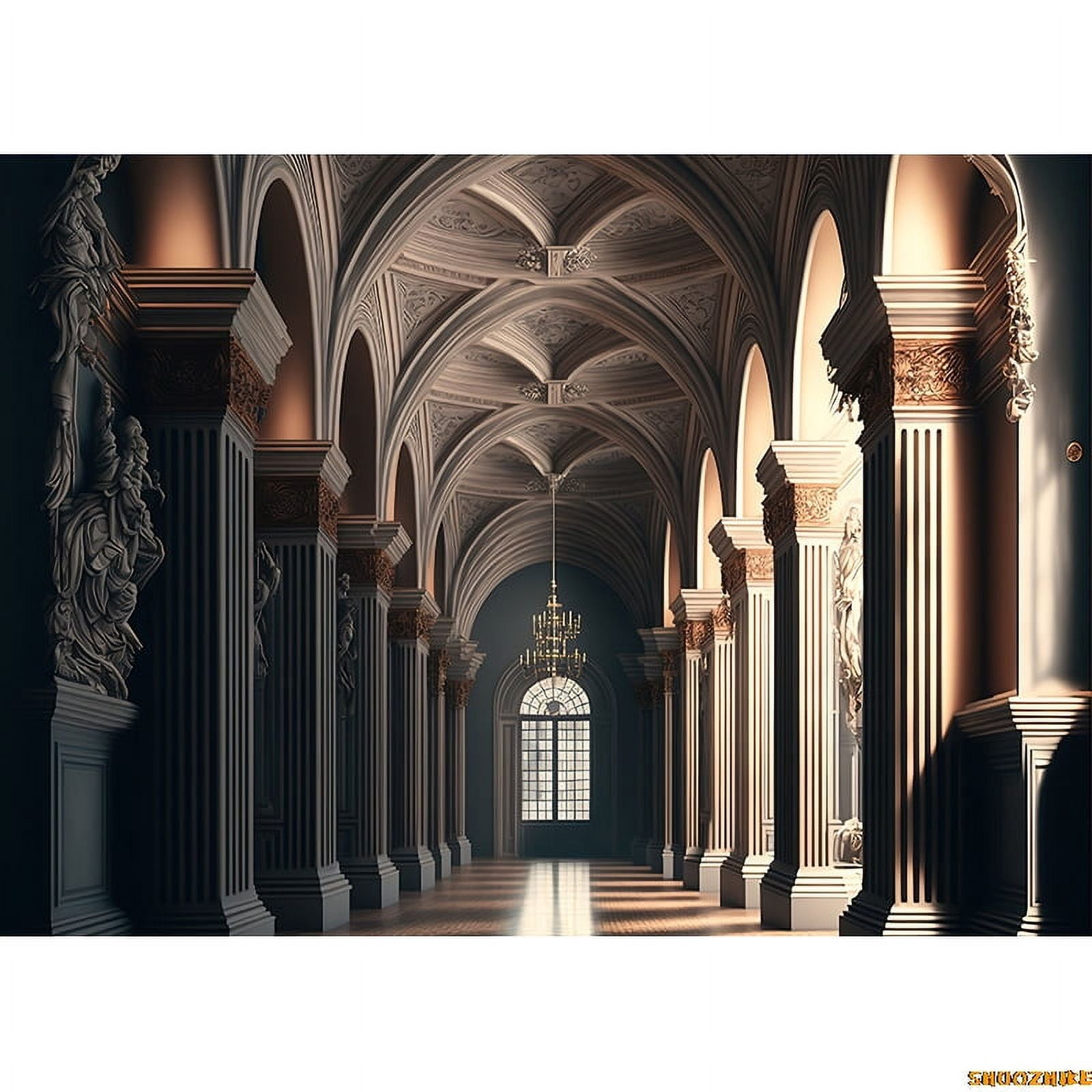 Retro Castle Theme Photography Backdrops Props Vintage Theater Opera ...