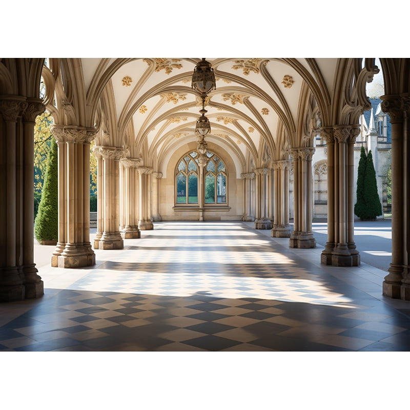 Retro Castle Theme Photography Backdrops Props Vintage Theater Opera ...