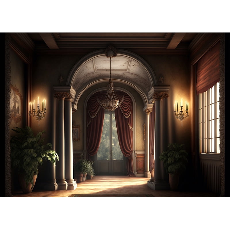 Retro Castle Theme Photography Backdrops Props Vintage Theater Opera ...