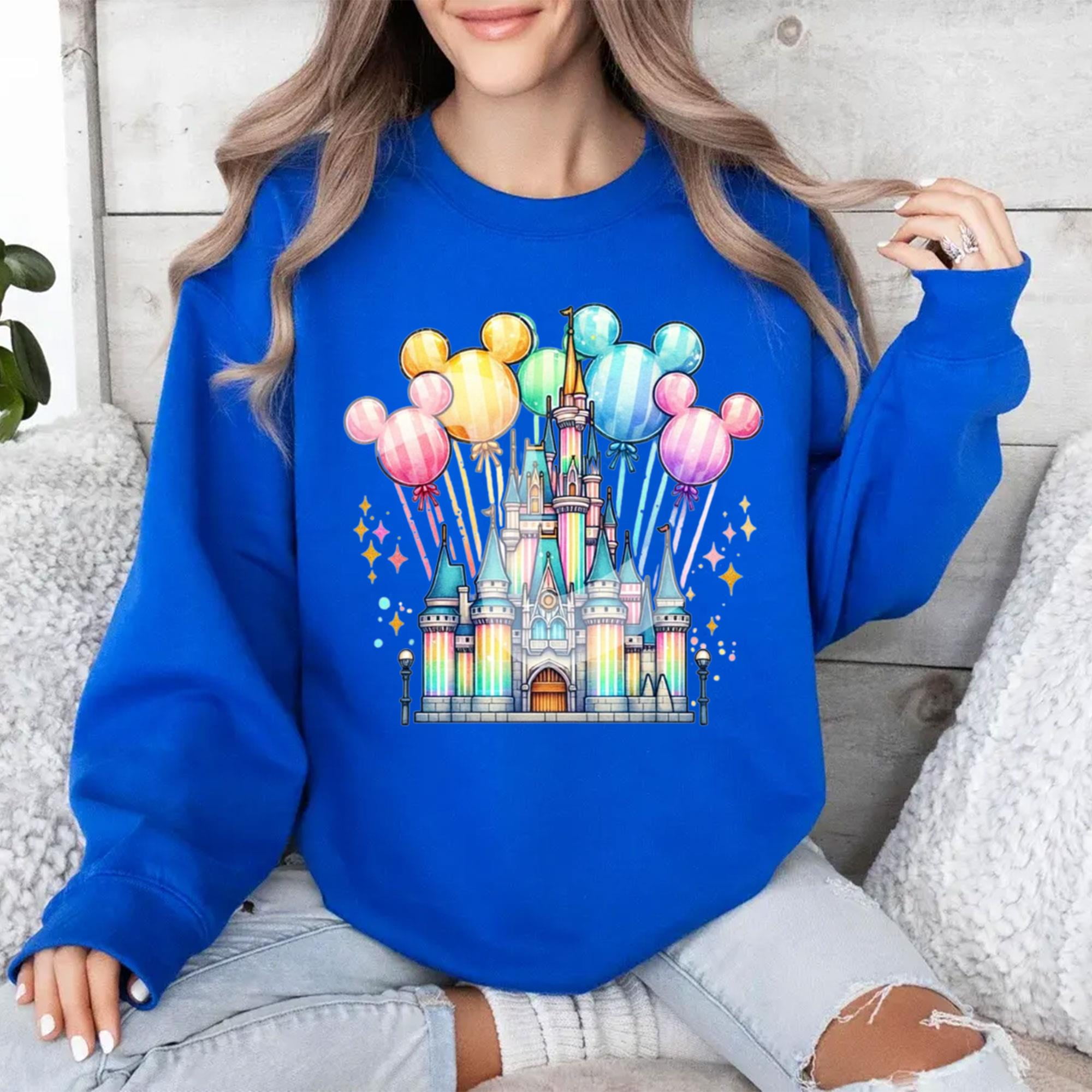 Retro Castle Vacay Vibes Sweat Shirt, Orlando Florida Vacation Clipart ...