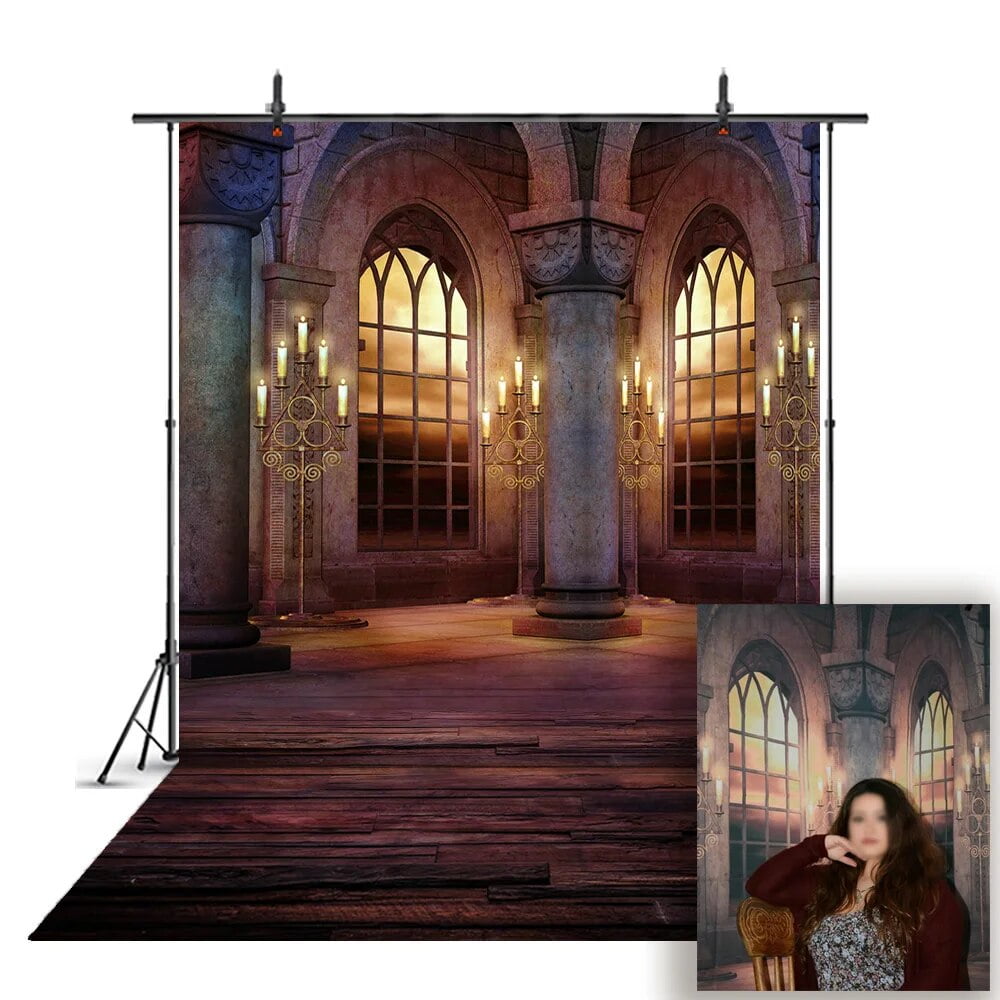 Retro Castle Window Photography Background Vinyl Backdrop Studio Photo ...