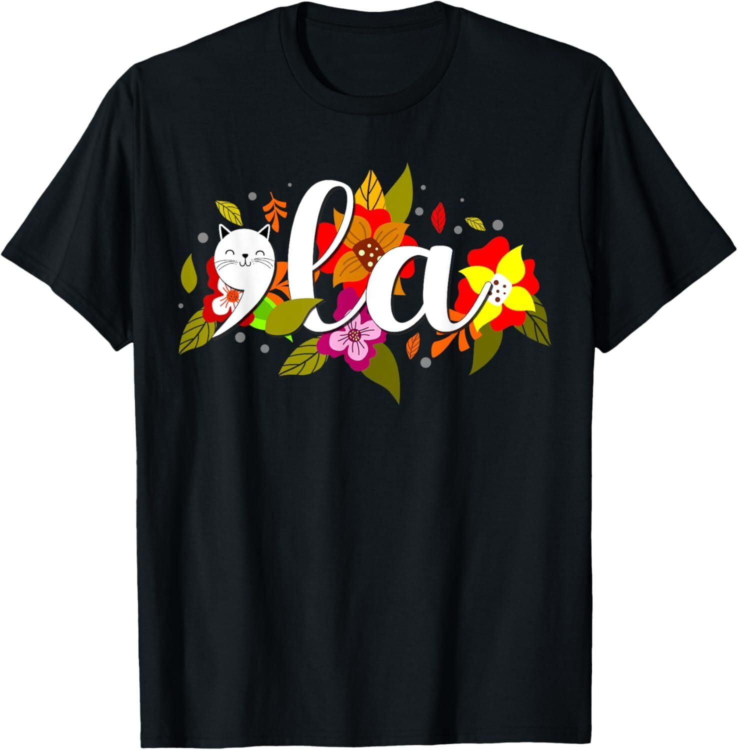 Retro Cat Comma La Floral Kamala Harris President 47th 2024 T Shirt