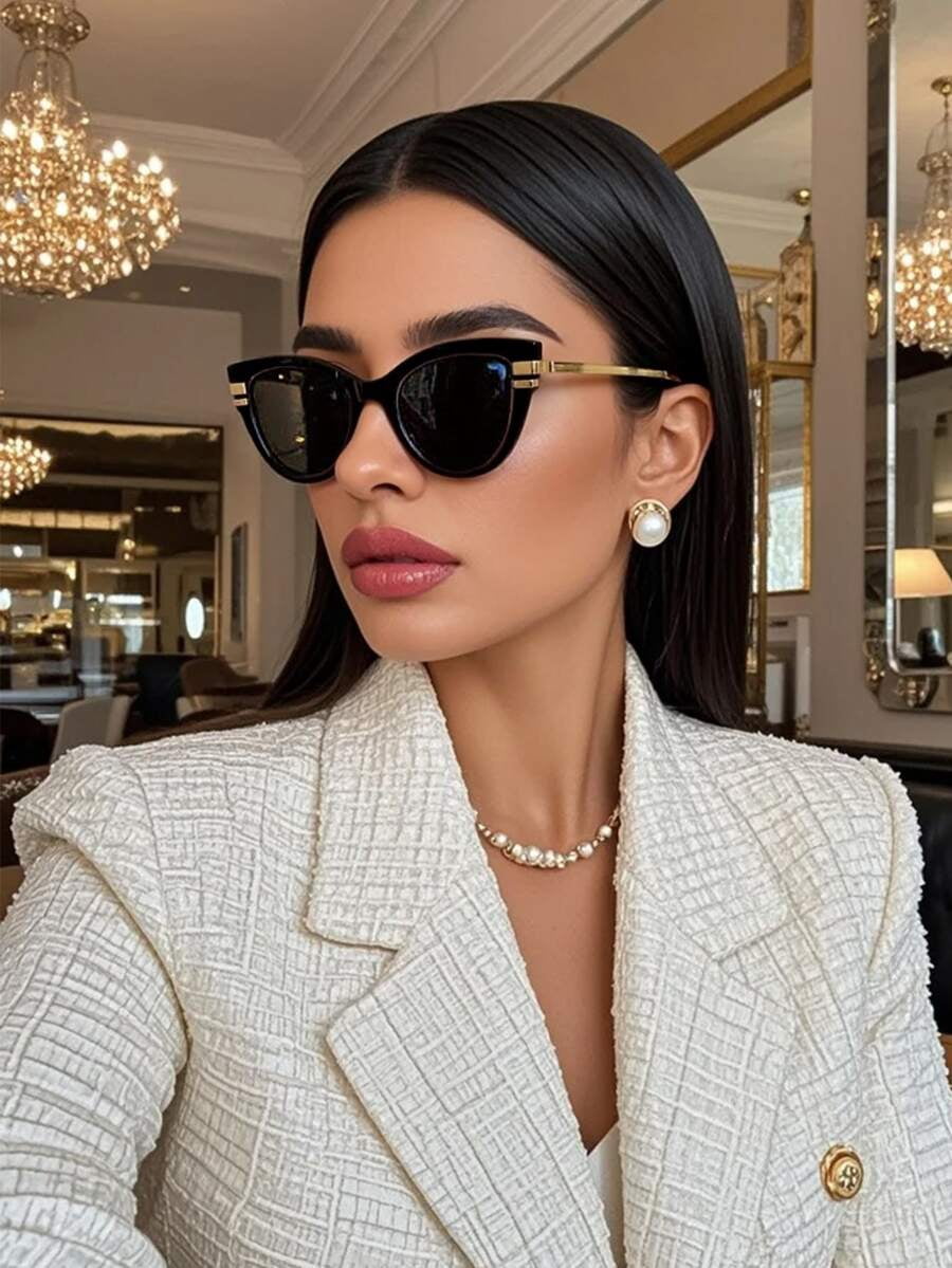 Retro Cat Eye Small Frame Plastic Fashion Glasses for Everyday, Travel ...