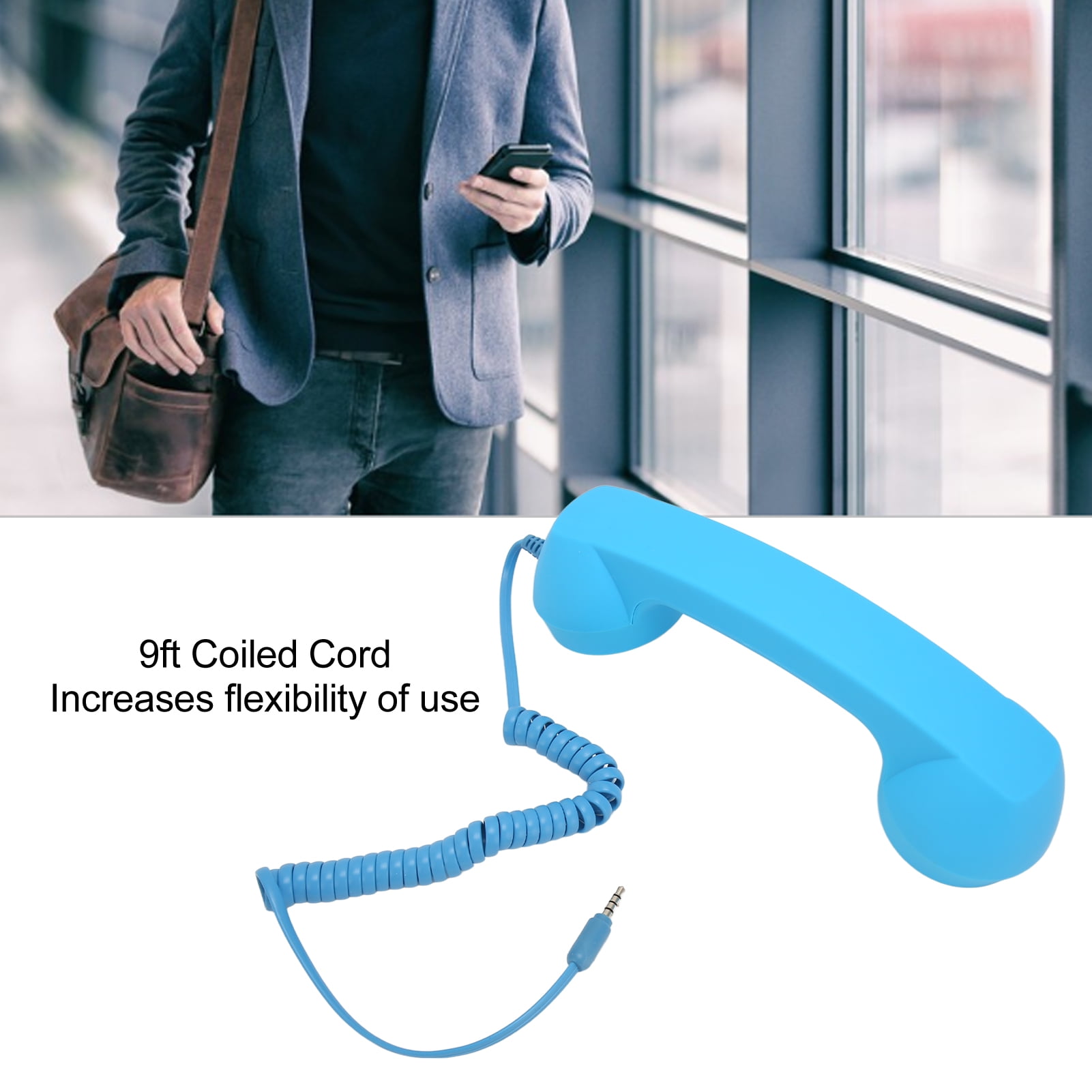 Retro Cell Phone Handset, 3.5mm Plug, Adjustable Volume, Radiation ...