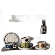 Lynns Paradise Marguerite Floral Set of 12 Cup & Saucer Set, Service ...