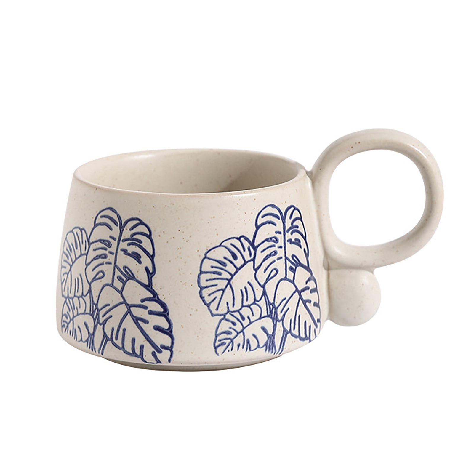 Retro Ceramic Coffee Mug with Handle,12oz Breakfast Cup Handcrafted Mug ...