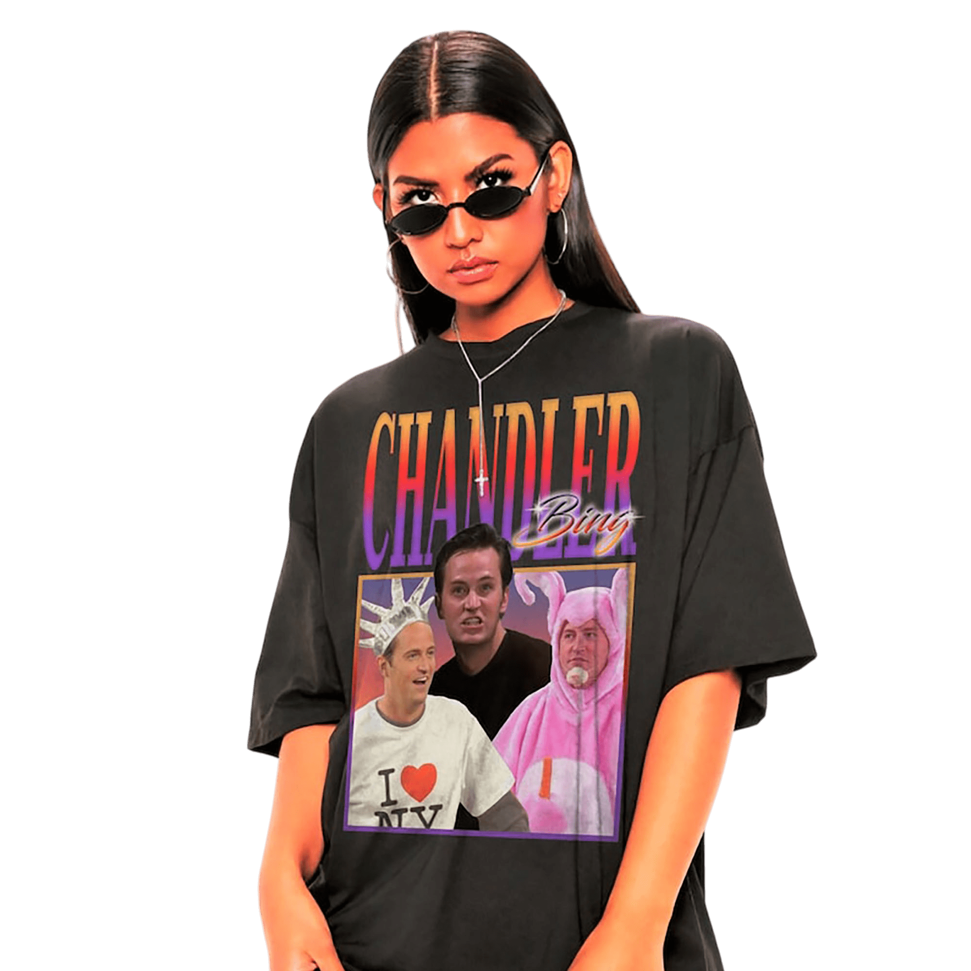 Retro Chandler Bing Vintage T-Shirt, Friends Tribute & Matthew Perry ...