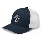 Retro Charleston Trucker Hat Mesh CHS Cross Trucker Cap (Navy/ White ...