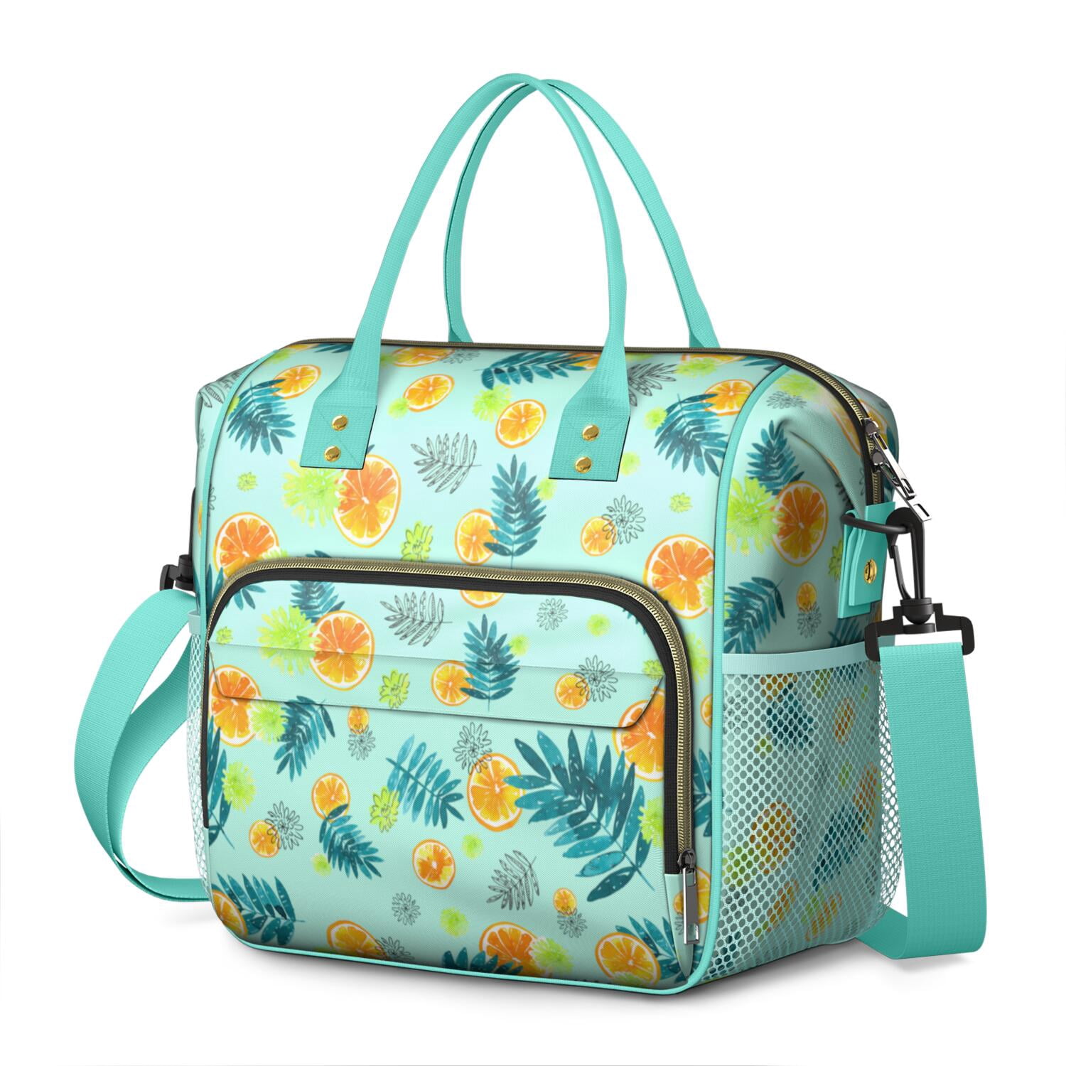Retro Checkerboard Lunch Box – Leakproof Insulated Cooler Tote with ...