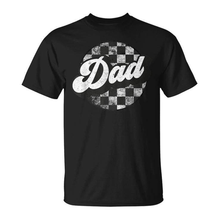Retro Checkered Dad Race T-Shirt, Vintage Racing Theme Matching Family ...