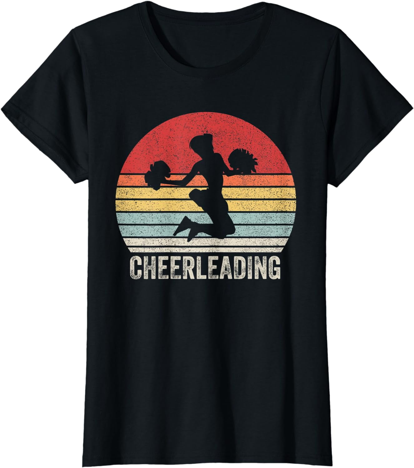Retro Cheerleading Cheerleader Cheer Split Gift Cheering T-Shirt ...