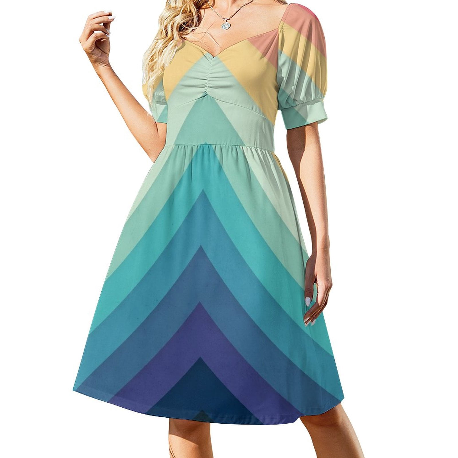 Retro Chevrons 002 Dress wedding guest dress 2025 dresses for woman ...