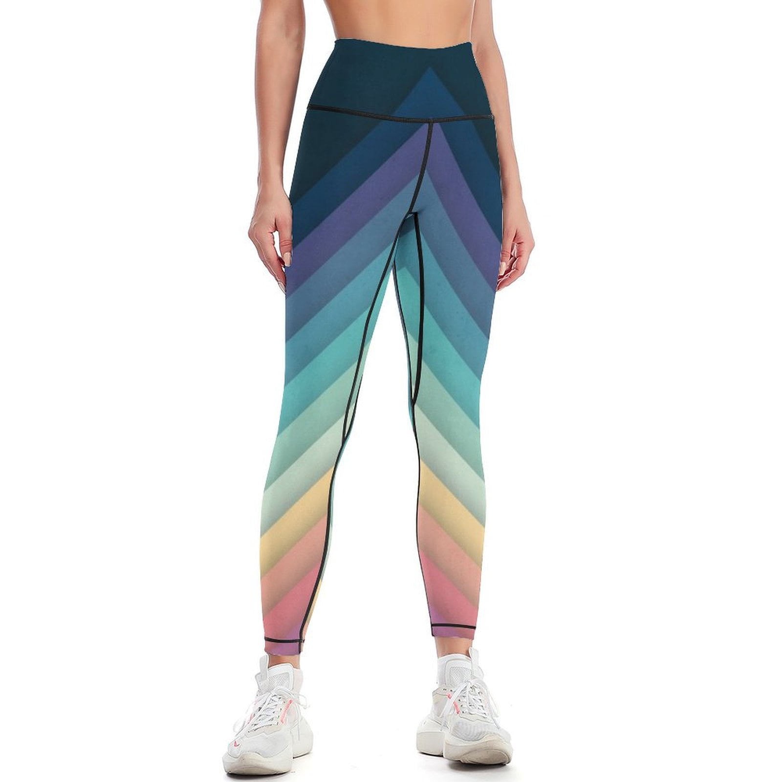 Retro Chevrons 002 Leggings gym's clothing gym sportswear woman fitness ...