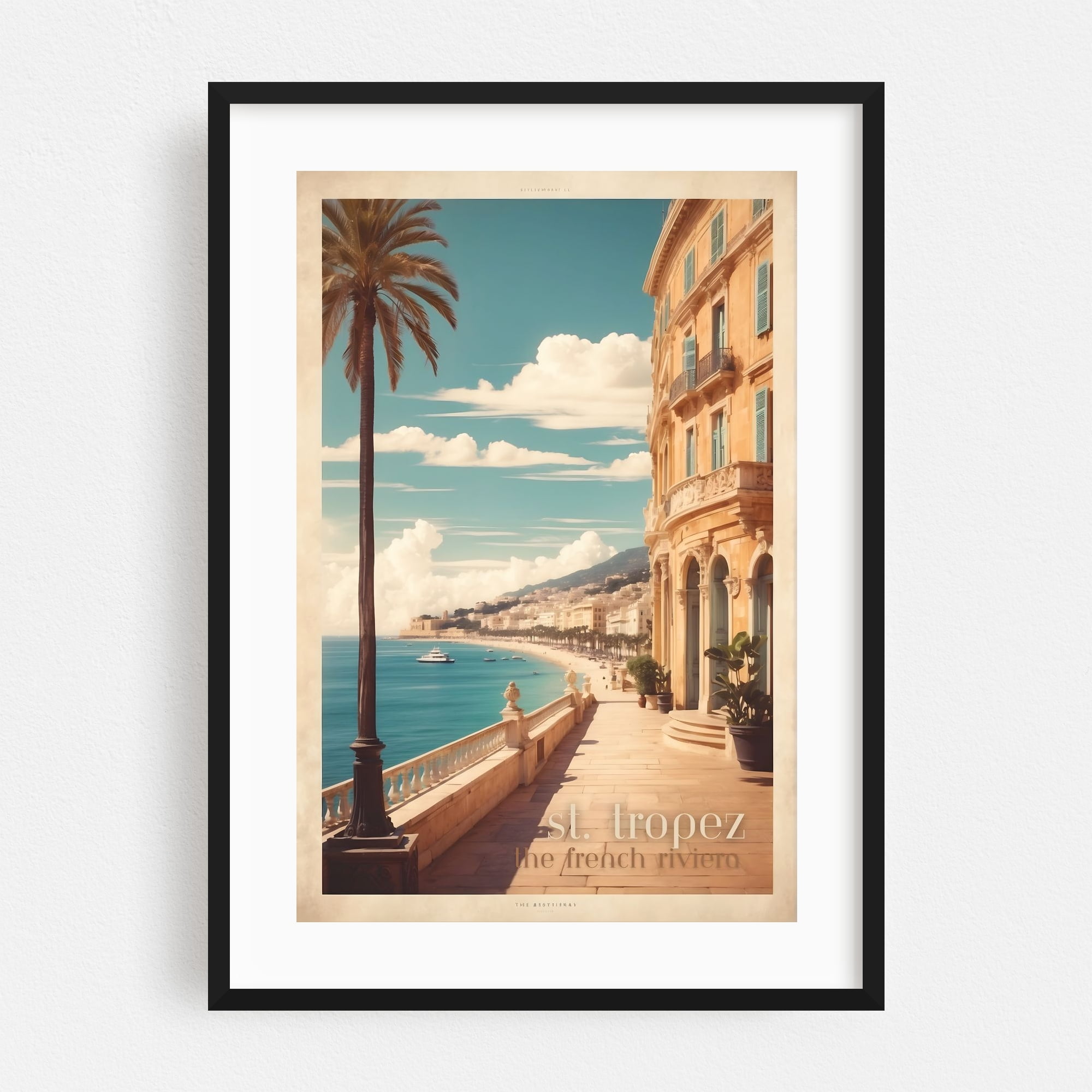 Retro Chic: St. Tropez Vintage Travel Poster - Saint-Tropez Provence-Alpes-Côte d'Azur France ...