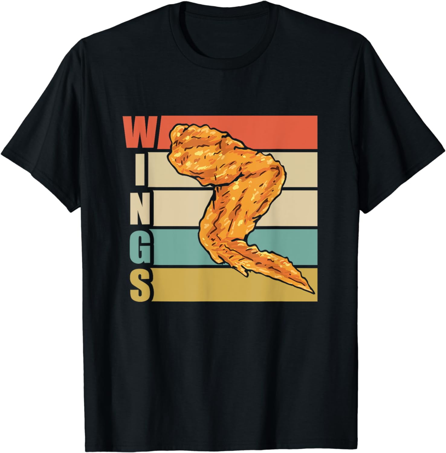 Retro Chicken Wing T-Shirt - Walmart.com